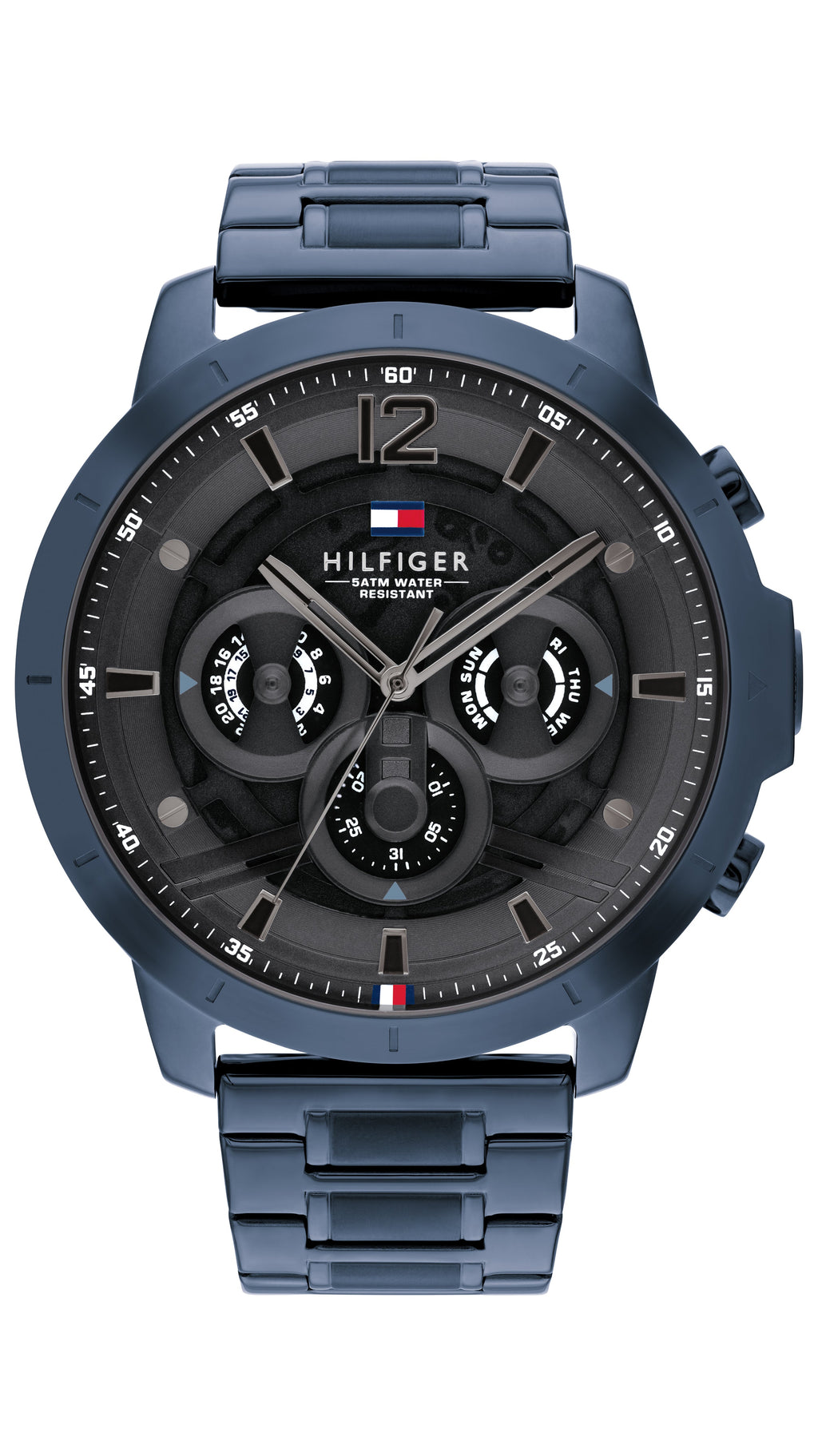 Tommy Hilfiger Luca Ionic Plated Blue Steel Grey Dial Men's Watch 1710493 Tommy Hilfiger Luca Ionic Plated Blue Steel Grey Dial Men's Watch 1710493