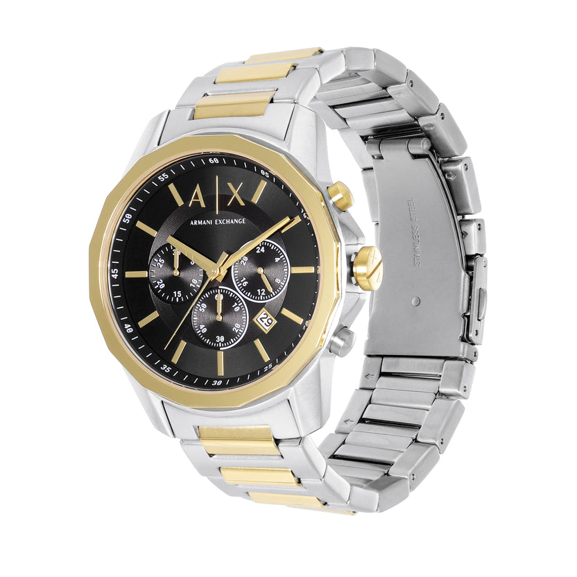Armani Exchange Chronograph Two-Tone Stainless Steel Watch and Bracelet ...