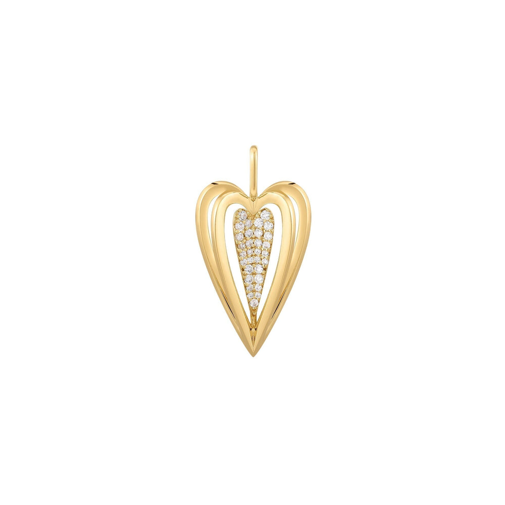 Ania Haie Gold Sculpted Heart Charm – Bevilles Jewellers