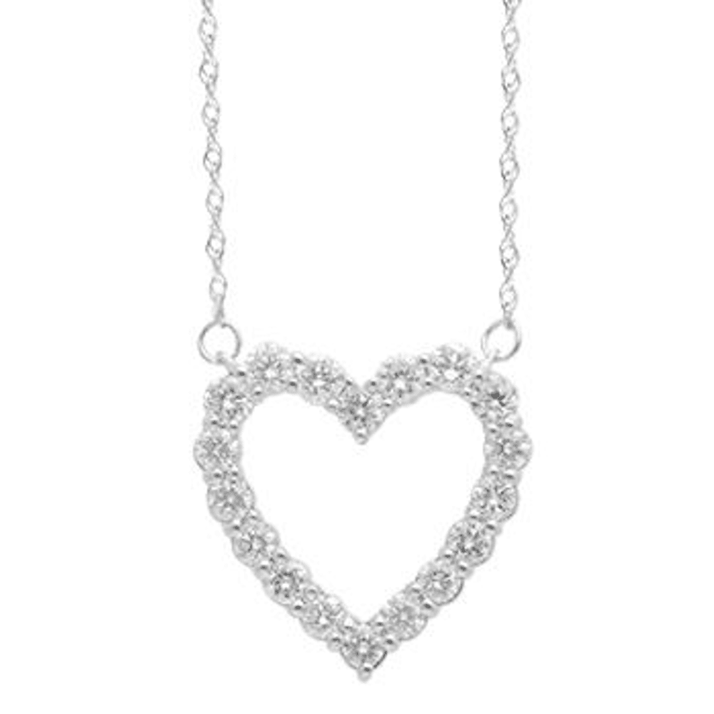 Heart Pendant Necklace with 1/2ct of Laboratory Grown Diamonds in ...