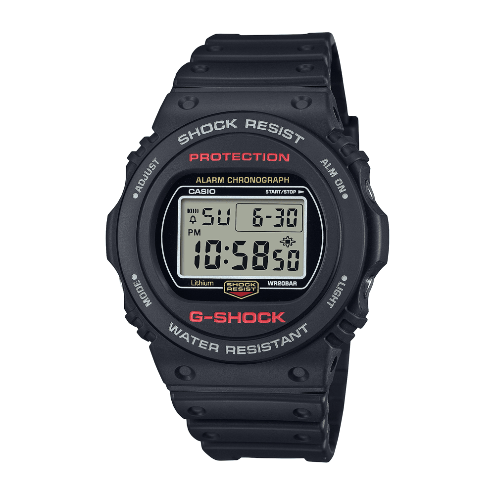 Casio G Shock Black and Red Digital Watch DW5750UE-1D