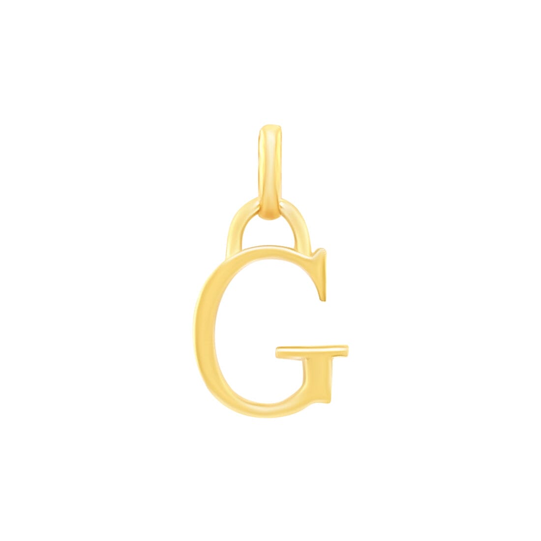 9kt Yellow Gold Block Initial Pendant